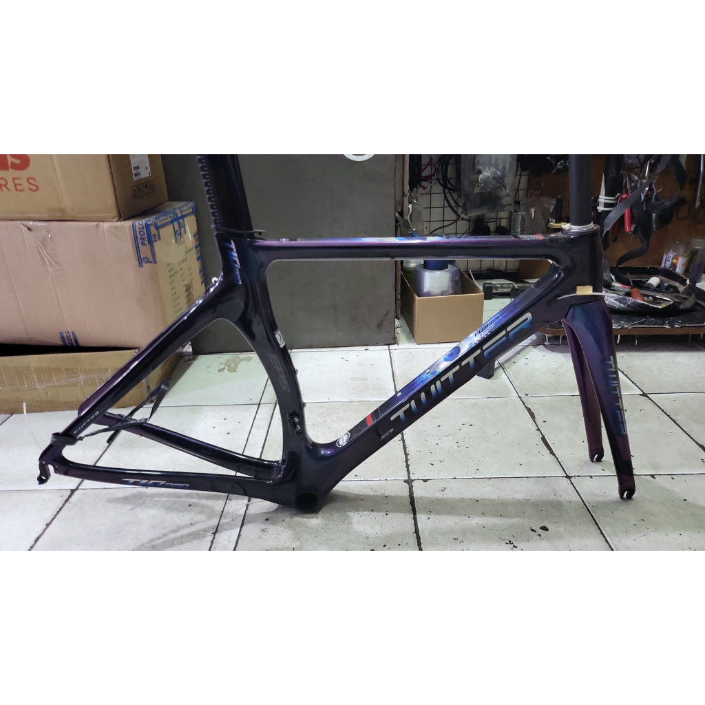 Jual Frameset Twitter T10 Rim Brake Carbon Road 700C | Shopee Indonesia
