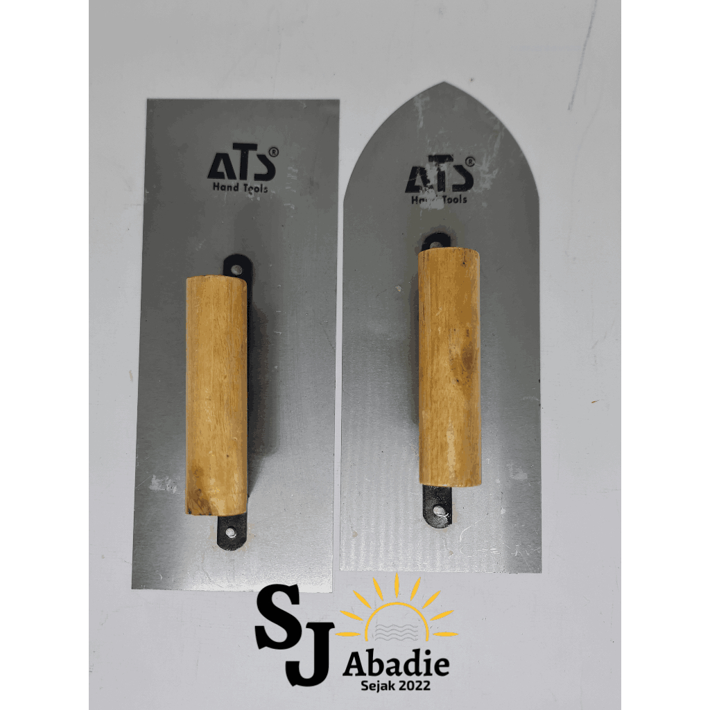 Jual (12 PCS) Cetok Sendok Semen Trowel Raskam Roskam Gagang Kayu ATS ...
