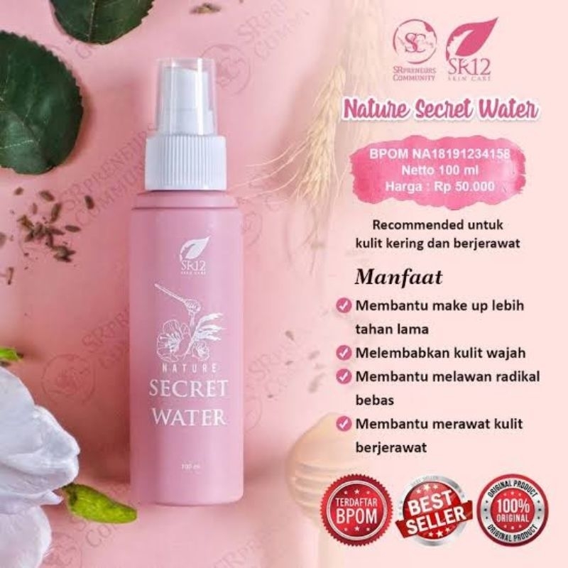Jual NATURE SECRET WATER SR12 / SETTING SPRAY | Shopee Indonesia