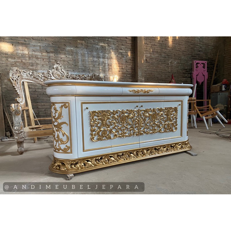 Jual Lemari Buffet Hias / Buffet Tv Shabby Penyimpanan Ukiran Mewah ...