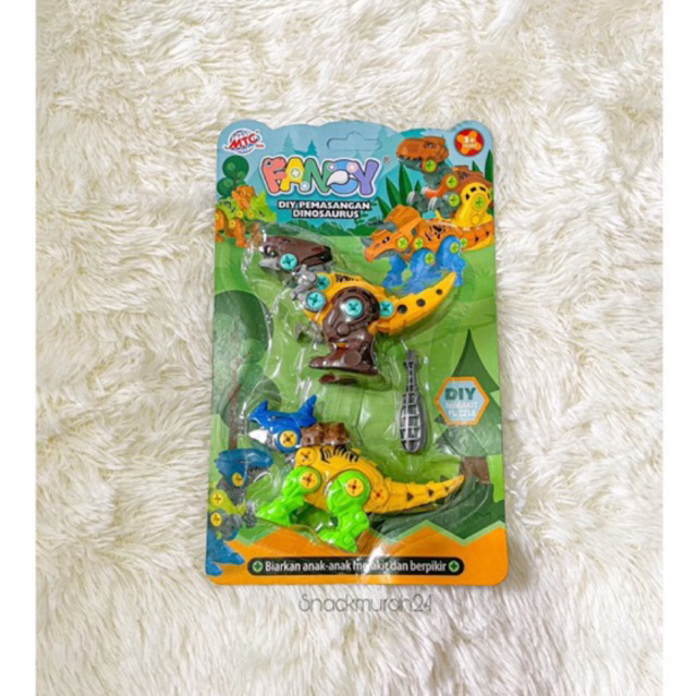 Jual Mini Robot Dinosaurus Rakit Bongkar Pasang isi 2 Mainan Edukasi ...