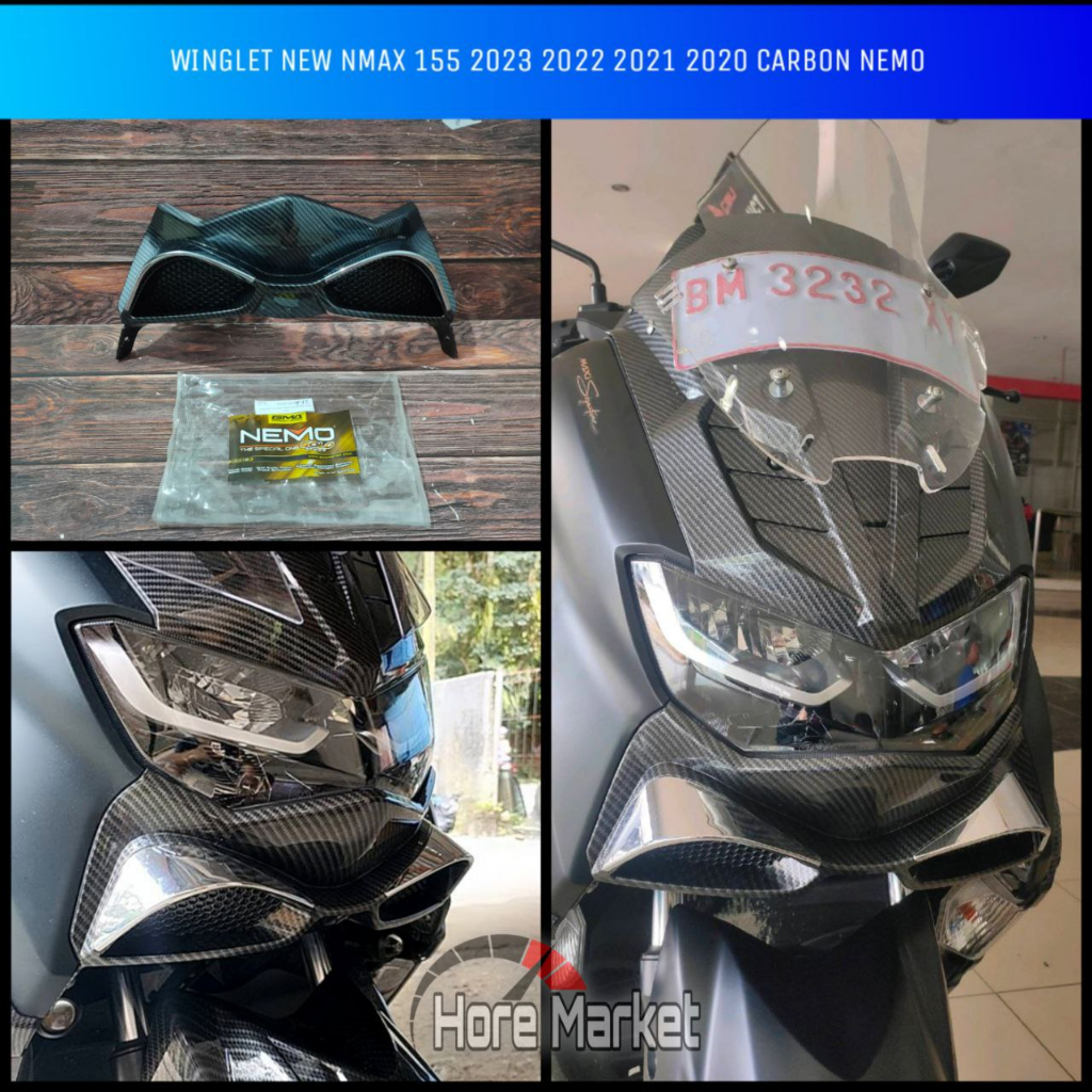 Jual WINGLET ALL NEW NMAX 2020 2021 2022 CARBON NEMO ALL NEW NMAX ...