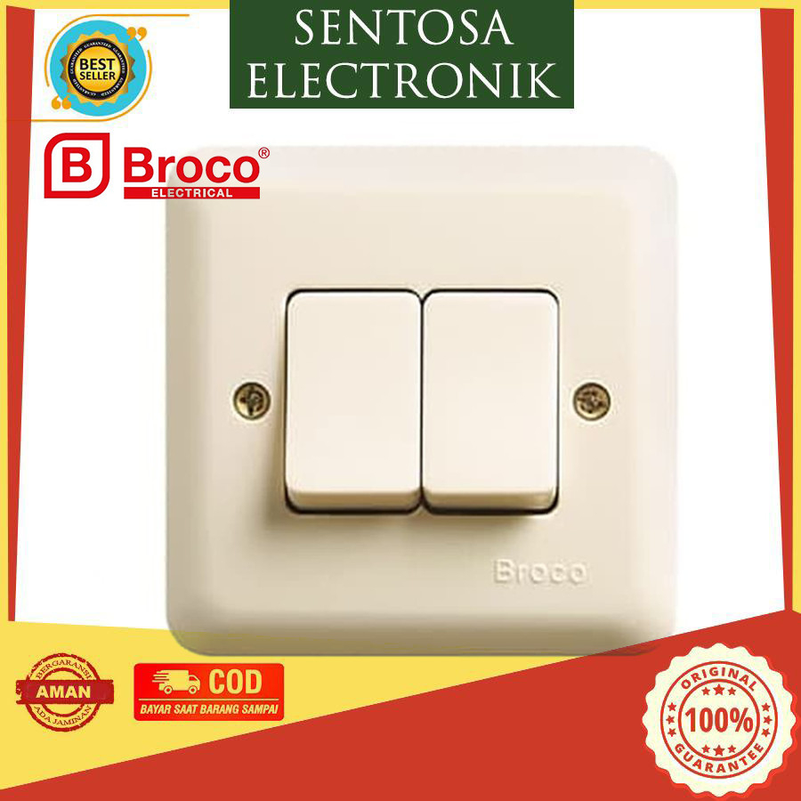 Jual Saklar Seri BROCO New Gee IB Tanam Double Switch .SNI | Shopee ...