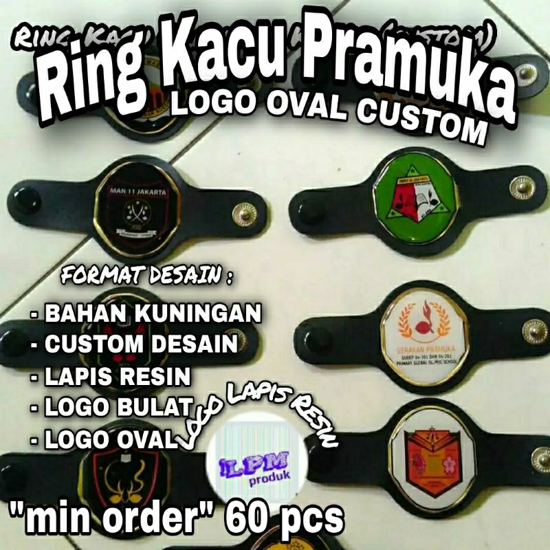Jual Ring Kacu Hasduk Pramuka Oval Custom (min order 60 pcs) | Shopee ...
