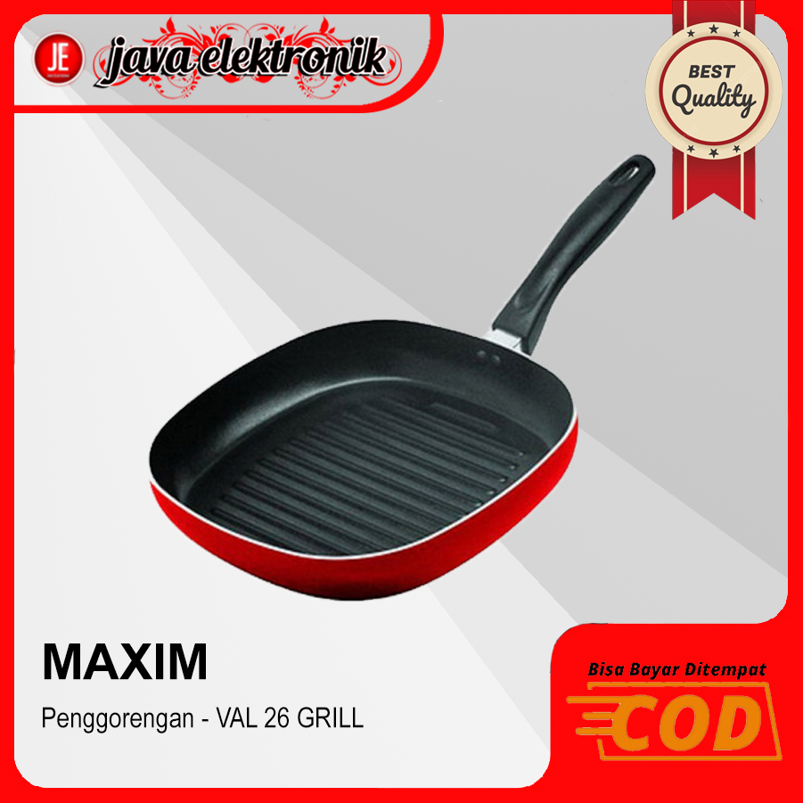 Jual Maxim Valentino Square Grill-Teflon 26cm VAL-26-GRILL | Shopee ...