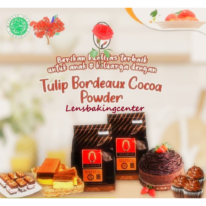 Jual Tulip Bordeaux Coklat KAKAO Bubuk COCOA POWDER REPACK PLASTIK ORI ...