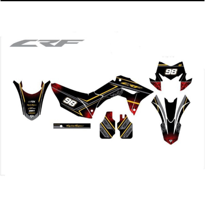 Jual decal crf 150 l full body / decal crf 150 l full body hitam ...
