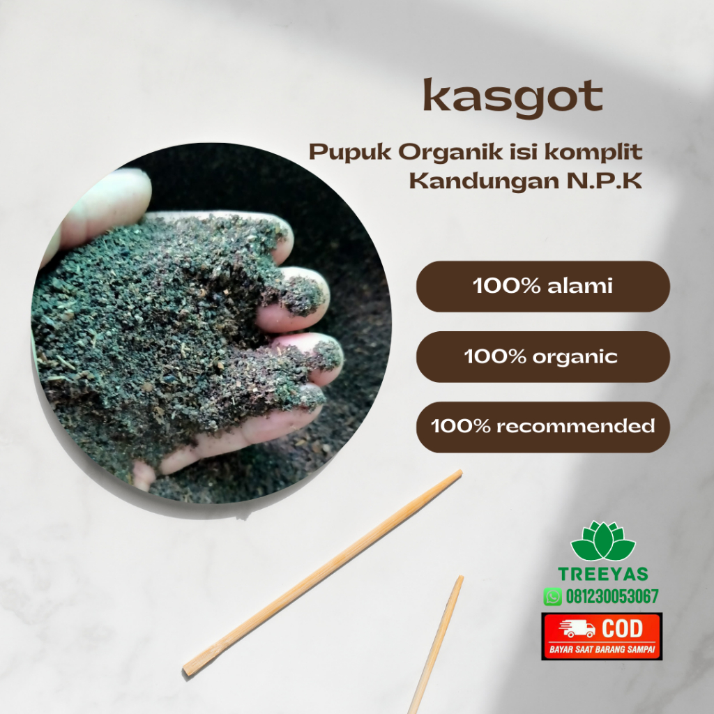 Jual Pupuk kandang organik - kasgot - Vermicompost kemasan 500gram ...