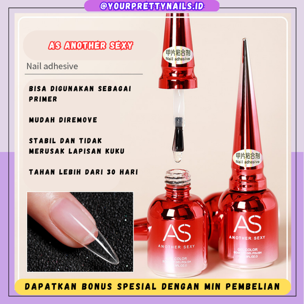 Jual Nail Adhesive AS / Another Sexy Nail Adhesive / Nail Adhesive / Lem Kuku Palsu / Lem soft ...