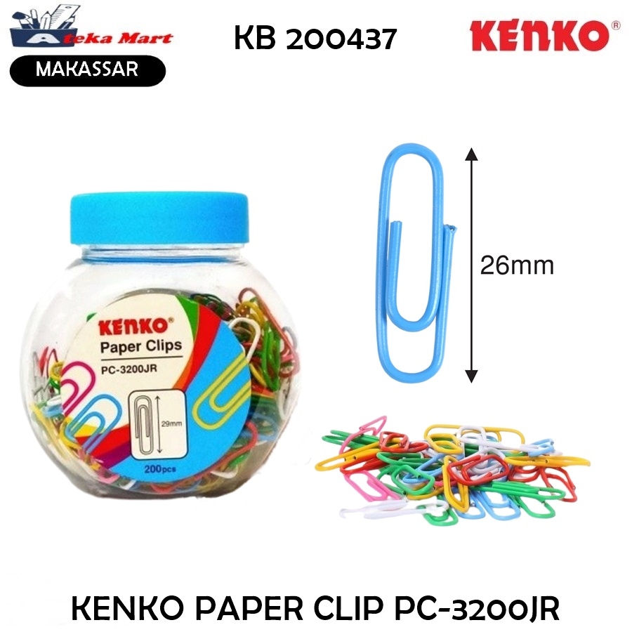Jual [1TPL] PC-3200JR KENKO PAPER CLIP PC-3200JR / KLIP KERTAS | Shopee ...