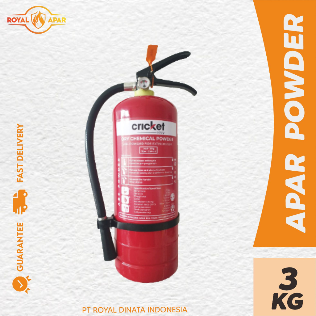 Jual APAR 3 KG CRICKET SAFETY / APAR ABC POWDER 3 KG / ALAT PEMADAM API 3KG | Shopee Indonesia