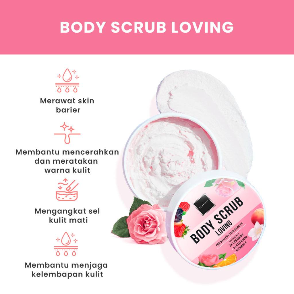 Jual Scarlett Whitening Loving Body Scrub - Lulur Scrub for Lightening ...