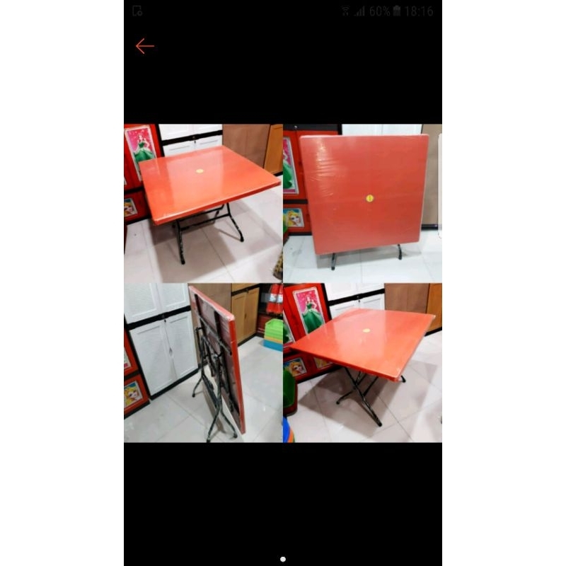 Jual meja lipat merah 882/meja sembahyang/meja jualan/meja makan/meja ...