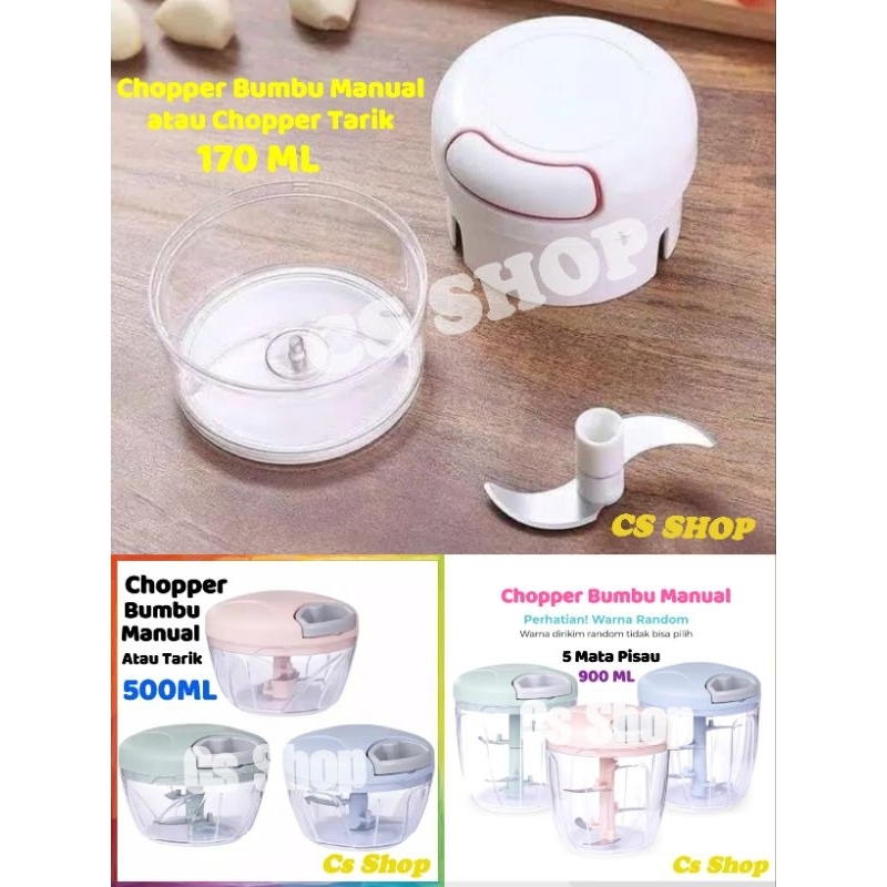 Jual BLENDER MINI CHOPPER 170ML,500ML,900ML/BLENDER TARIK TANGAN MANUANL UKURAN LENGKAP ...