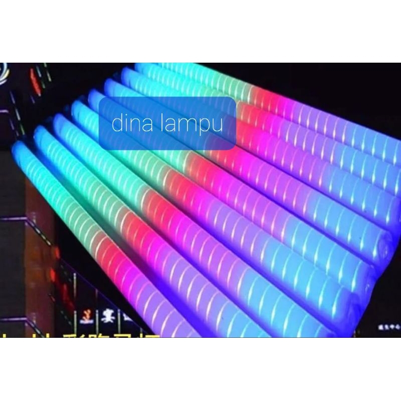 Jual lampu meteor pelangi led 220v 1mtr/lampu RGB rainbow neon facade ...