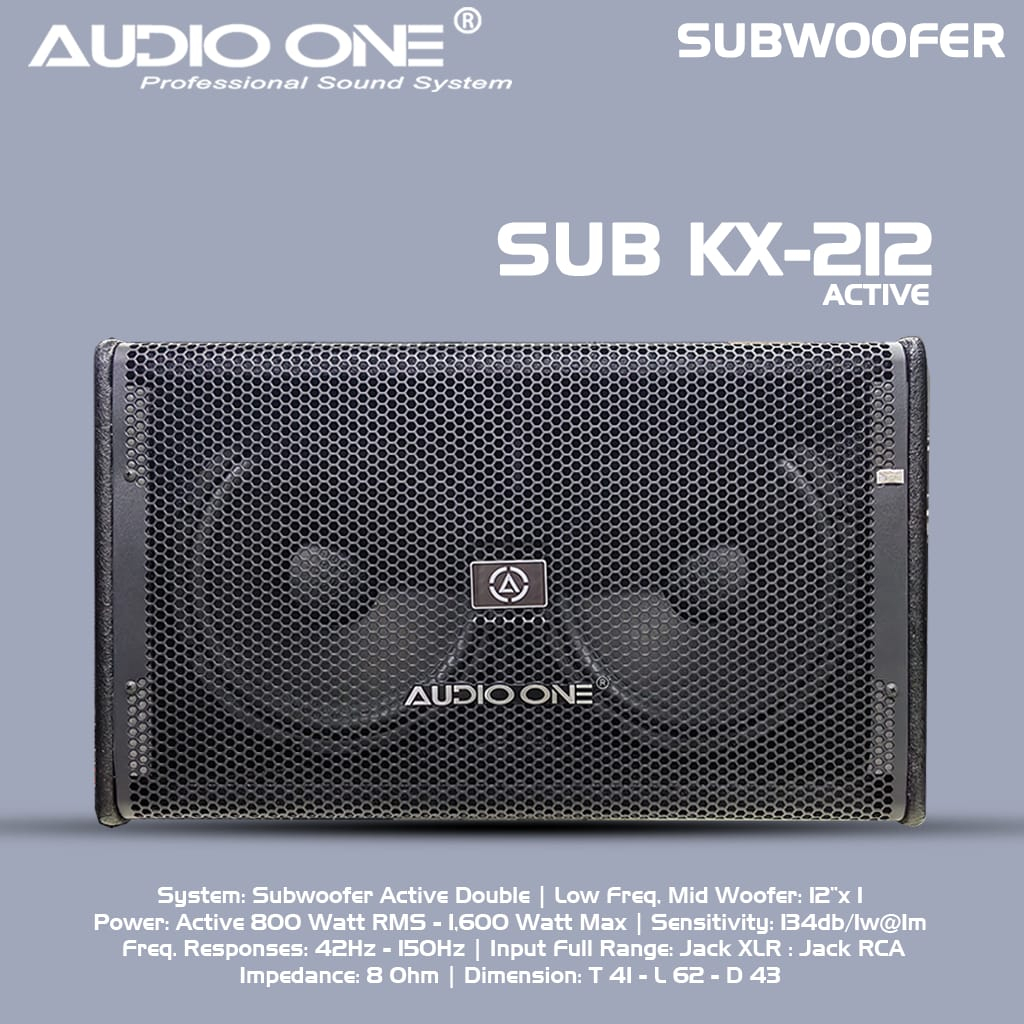 Jual Audio One Type KX Series -212 Subwoofer Aktif Karaoke Speaker ...