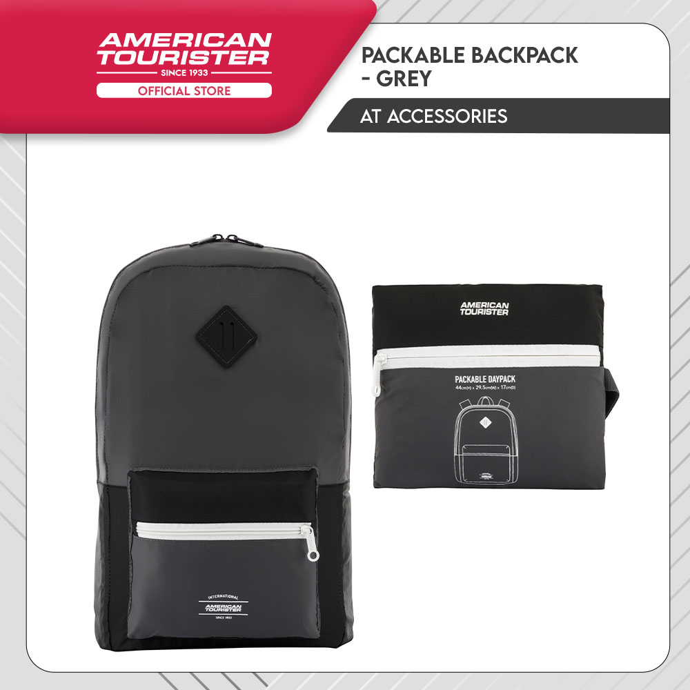 Jual American Tourister Travel Accessories Packable Backpack - Grey ...