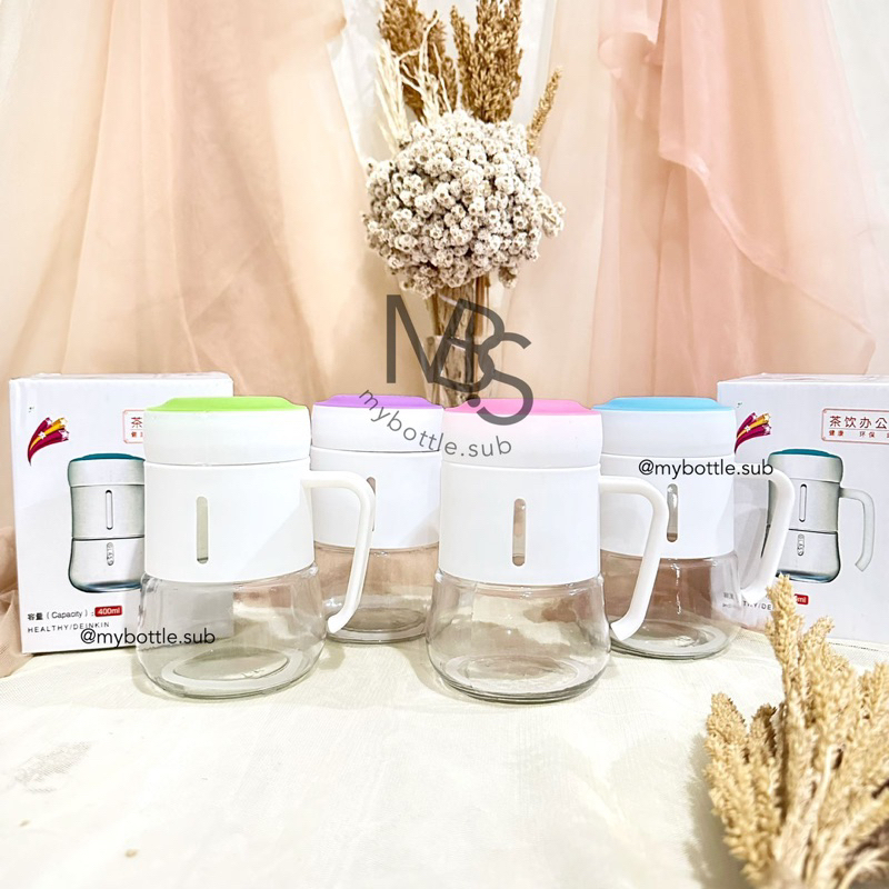 Jual Gelas Jar Putih Baru Mug Kaca Botol Minum Kopi Tumbler Termos ...