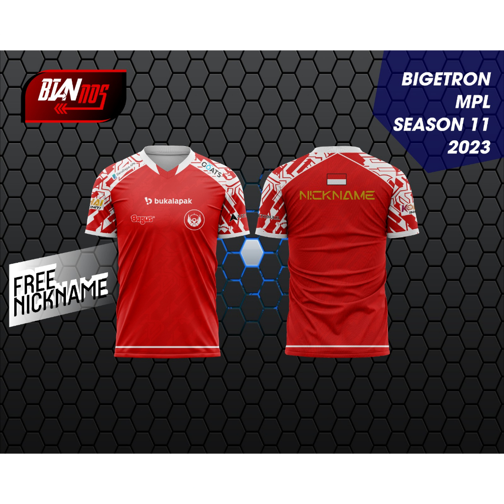 Jual JERSEY GAME BIGETRON MPL SEASON 11 HOME 2023 FULL PRINTING (FREE ...