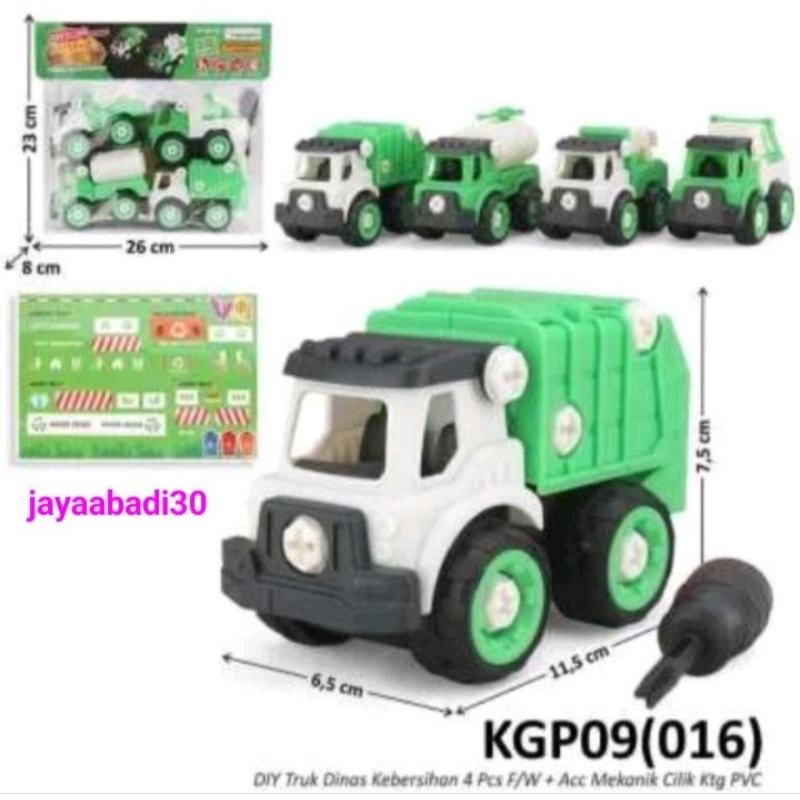 Jual MAINAN MOBIL-MOBILAN KONTRUKSI-DINAS KEBERSIHAN / DIY MEKANIK CILIK / KGP 09/ KGP 10 ...