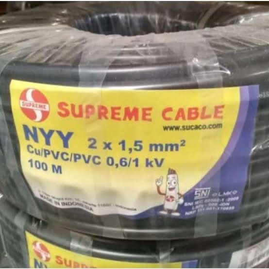 Jual Kabel Listrik NYY 2x1.5 100 Meter Supreme | Shopee Indonesia