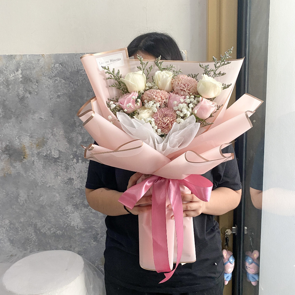 Jual Rose Gompie Bouquet / Bunga Graduation / Bunga Wisuda / Fresh ...