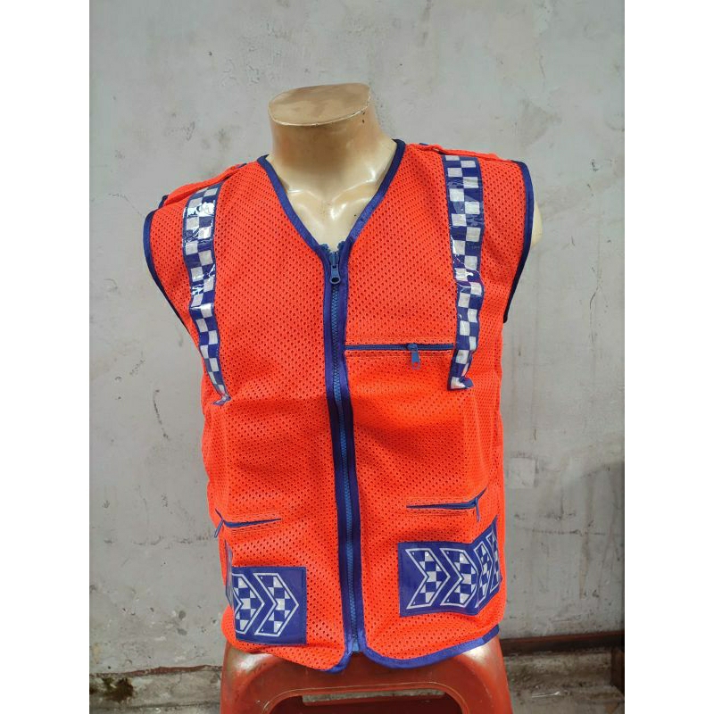Jual rompi polos orens/rompi jaring/rompi parkir oren | Shopee Indonesia