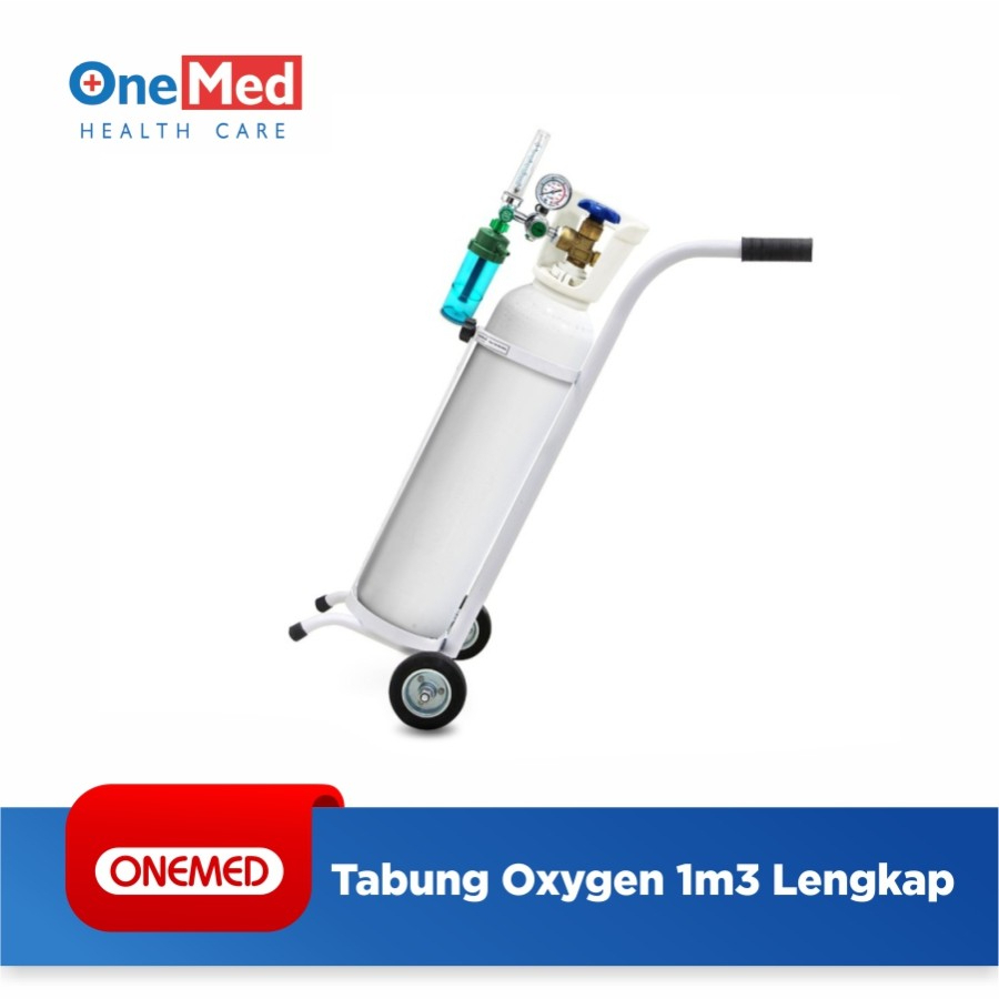 Jual Oksigen 1m3 lengkap Tabung Oxygen Trolly Regulator OneMed OS | Shopee Indonesia