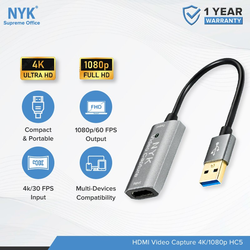 Jual USB 3.0 HDMI VIDEO CAPTURE STICK 4K 1080P WITH CABLE | Shopee ...