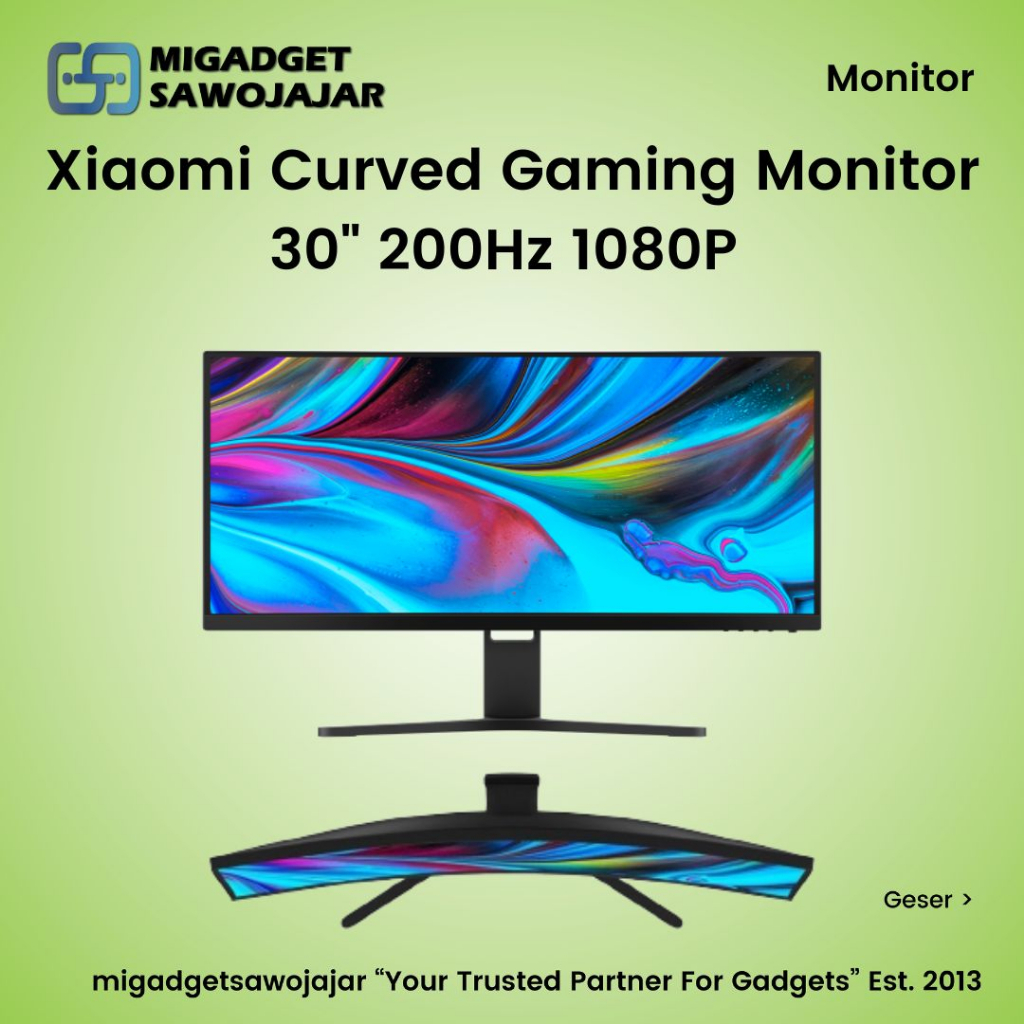 Jual Xiaomi Curved Gaming Monitor 30" 30 Inch 200Hz 1080P RMMNT30HFCW ...