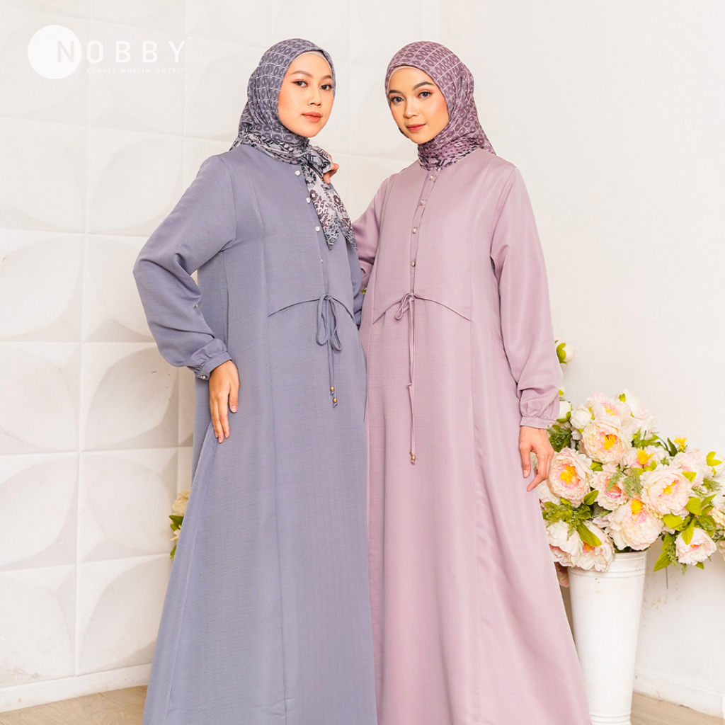 Jual Nobby - Khisafa Dress Gamis Wanita Bahan Cotton Dengan Kancing ...