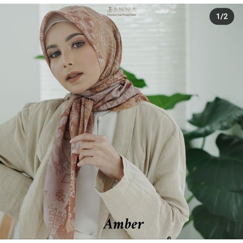 Jual JANNA Kila Series - Amber (Premium Signature Printing Scarf ...