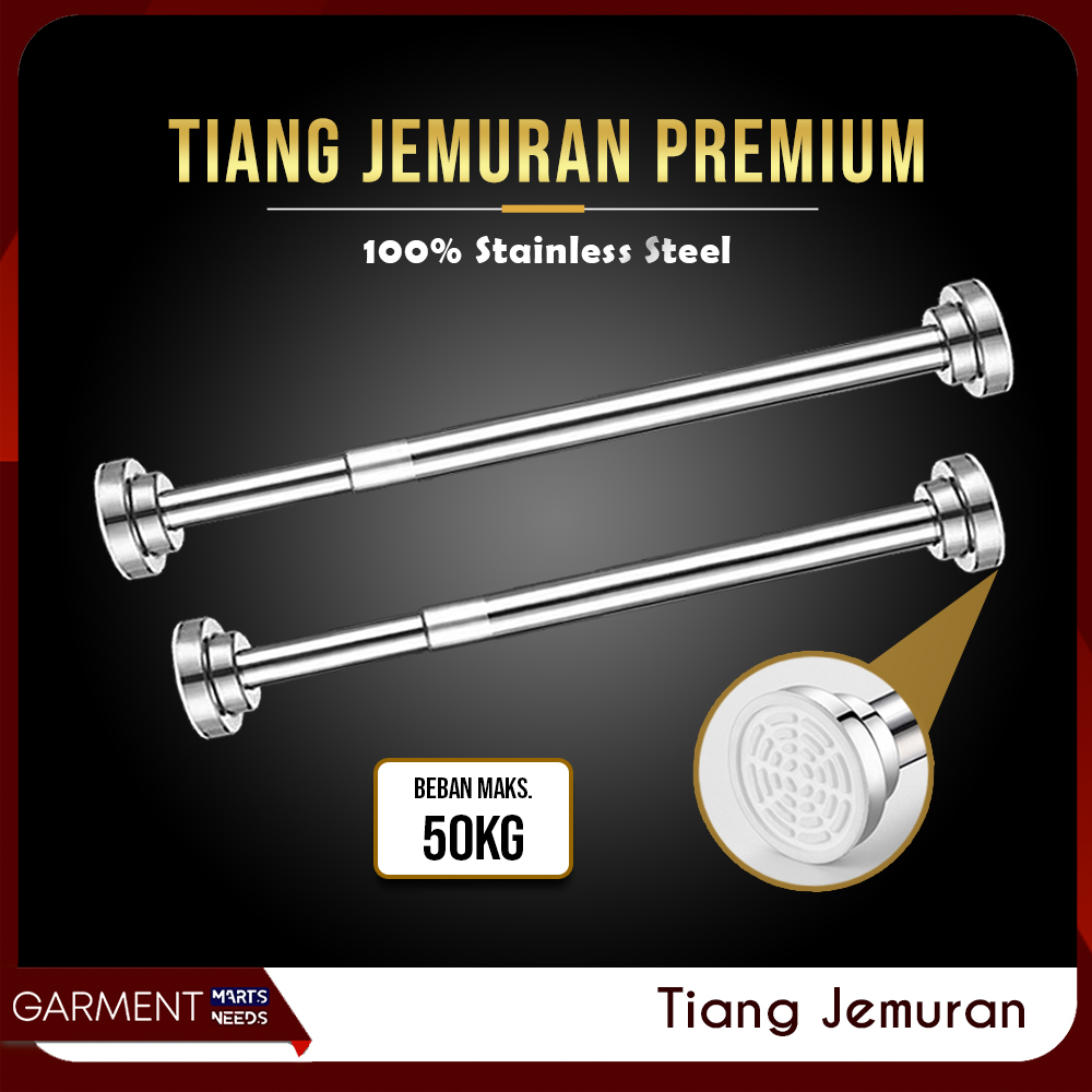 Jual TIASTIL - Tiang Jemuran Tempel Dinding Bahan Stainless Steel Tebal ...