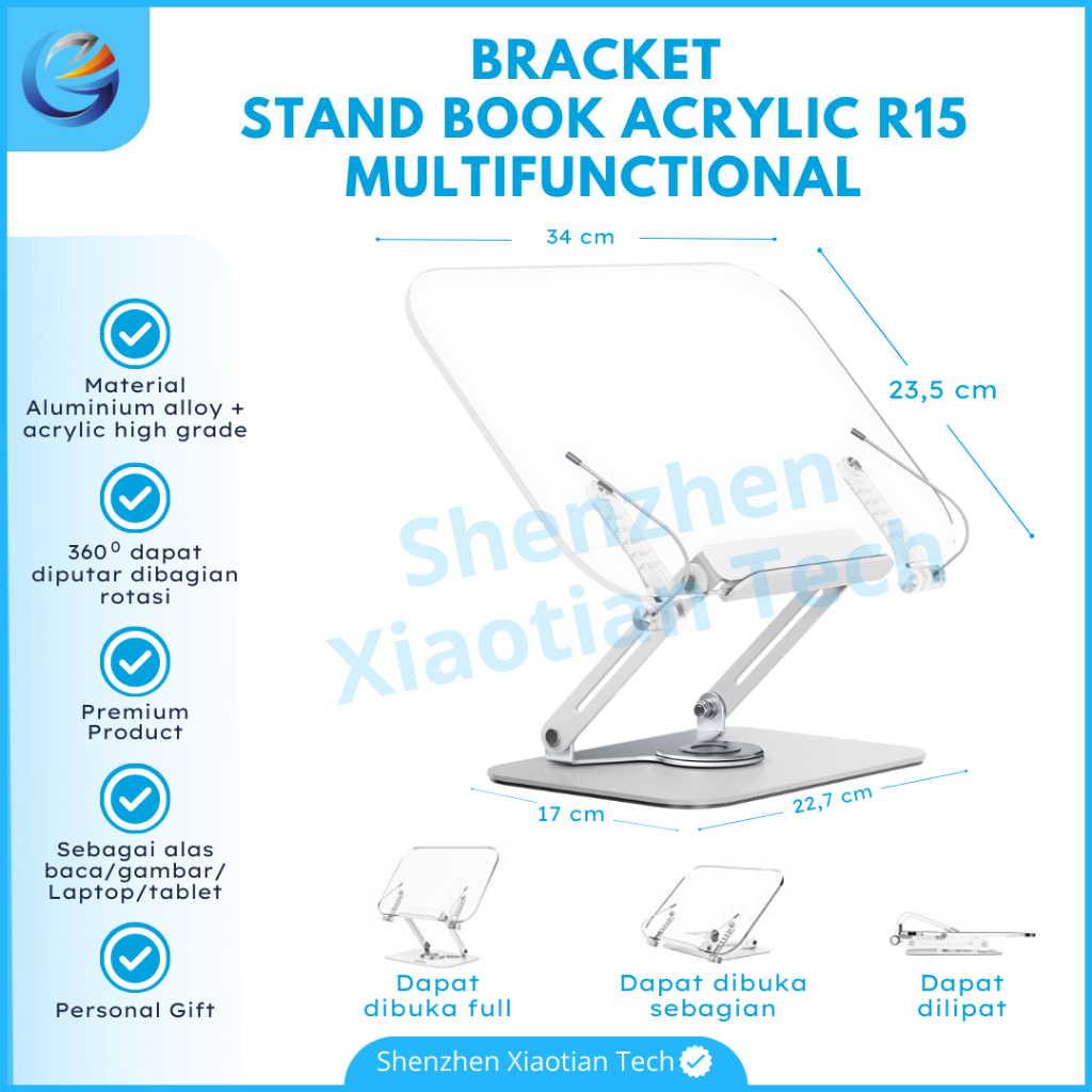 Jual Stand Book Acrylic | Tatakan Buku | Bracket Holder Book Akrilik ...