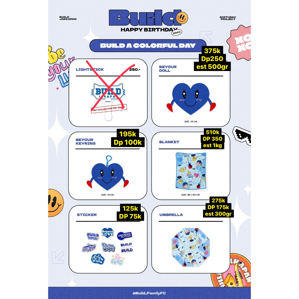 Jual Build Birthday Project Merch - Satuan dan SET | Shopee Indonesia