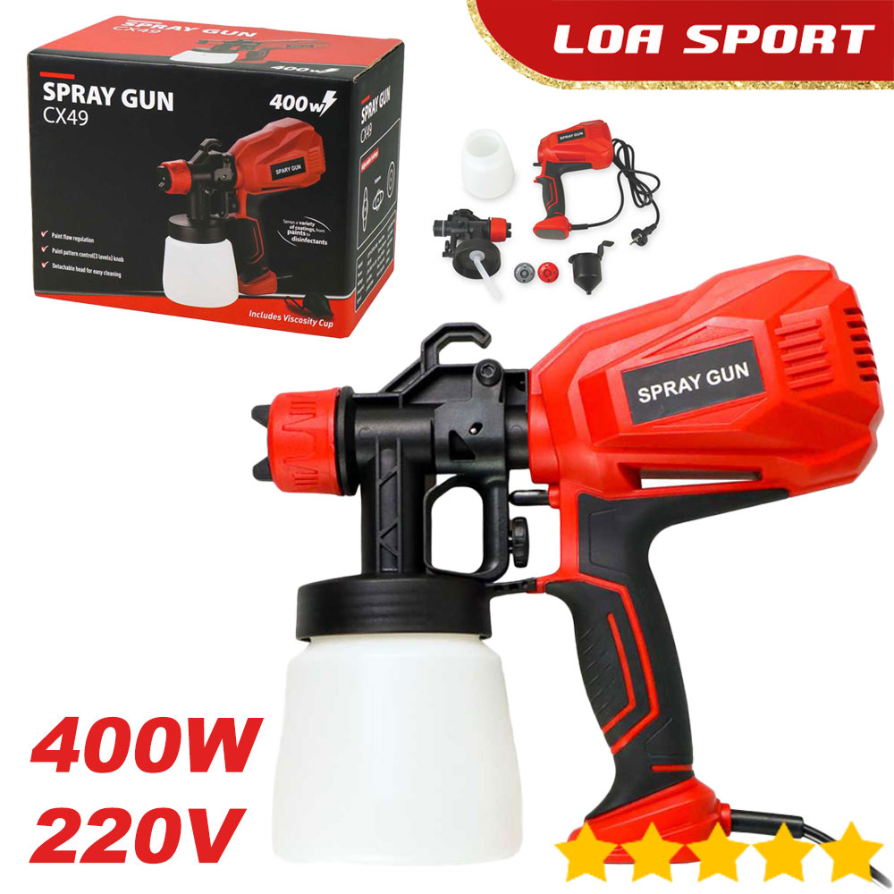 Jual Mesin Spray Gun Semprot Cat Tembok Dinding Rumah 400W 800 ml ...
