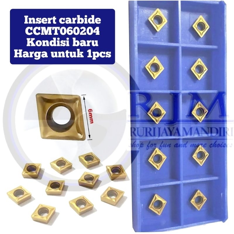 Jual insert bubut insert carbide CCMT ccmt06 02 04 cocok untuk holder ...