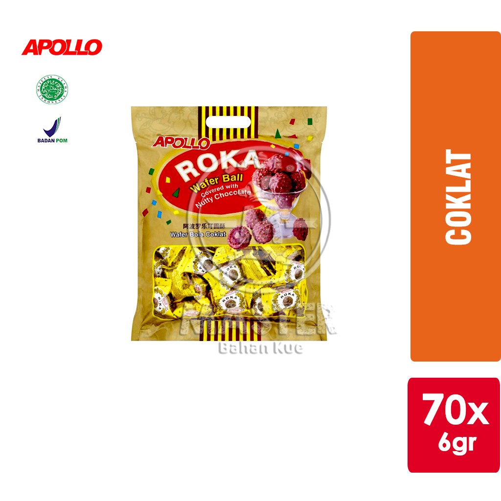 Jual Apollo Roka Wafer Ball Chocolate & Peanut [BESAR isi 70pcs ...