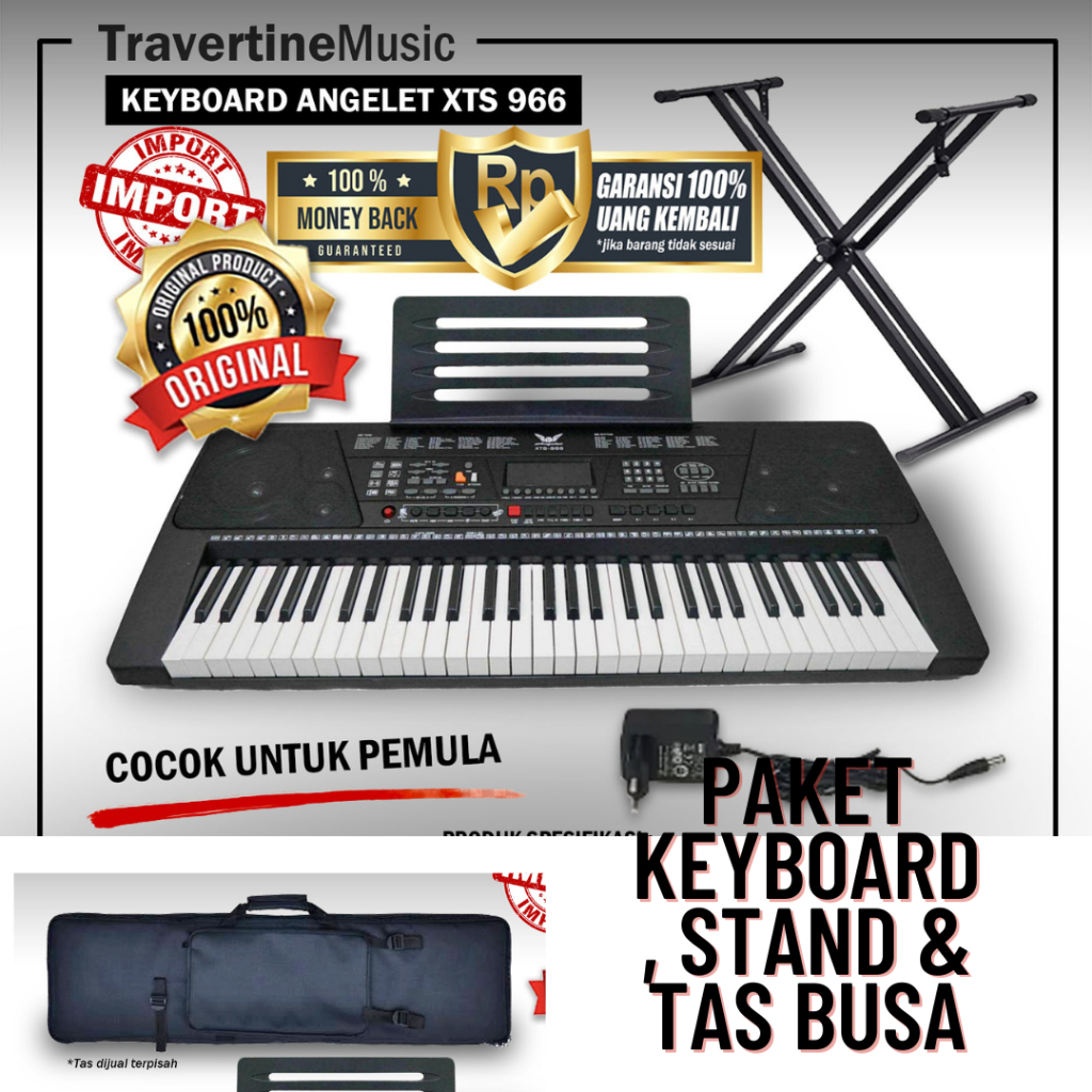 Jual Piano Keyboard Untuk Anak dan Dewasa Angelet XTS-966 Original ...