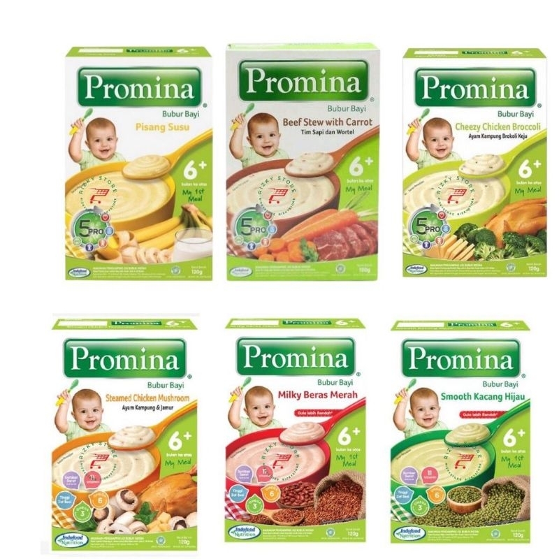Jual Promina Bubur Bayi 6 bulan+ Kotak 120 Gram (5 Varian) | Shopee ...
