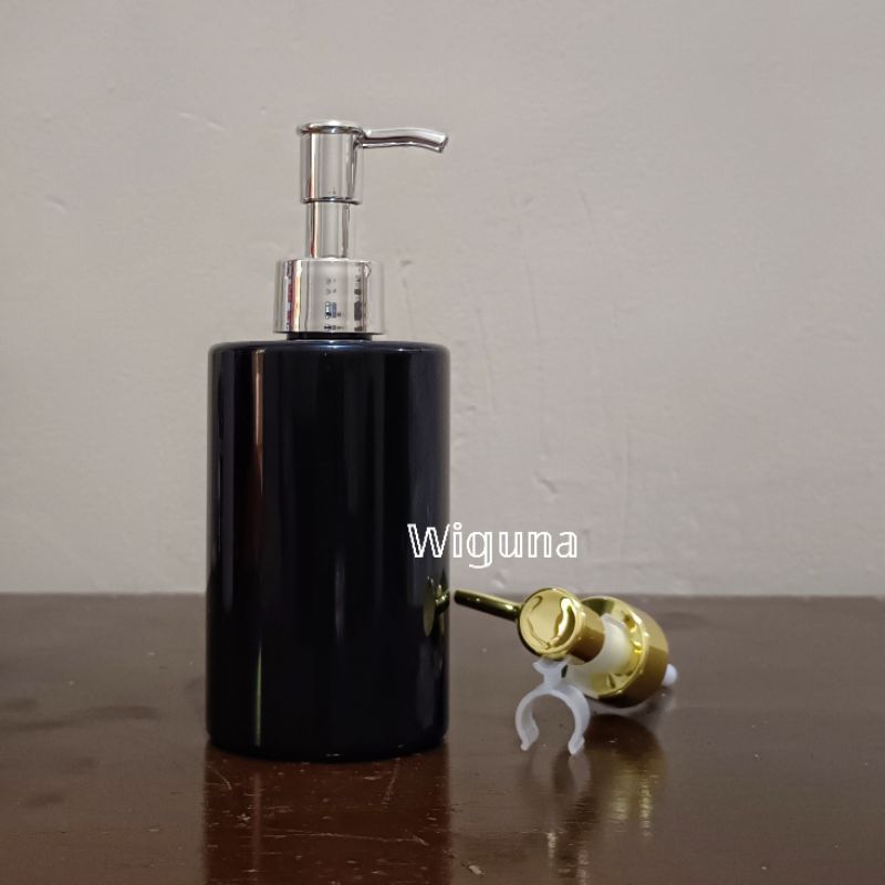 Jual Botol Pump 250ml Hitam / Botol RFS 250ml Dioly Hitam Tutup Pump Clip Oil | Shopee Indonesia
