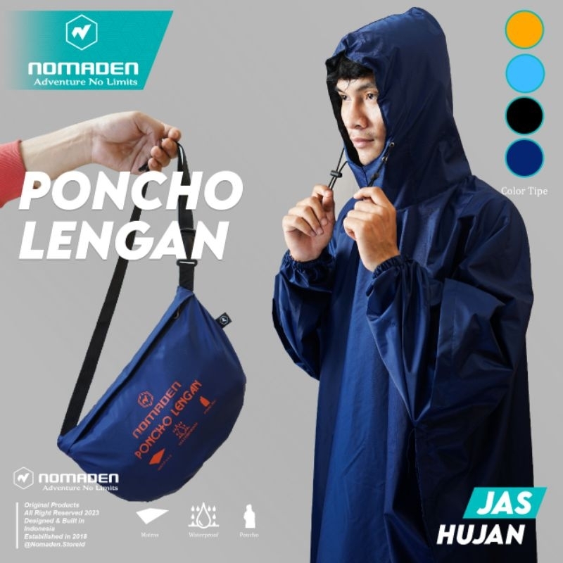 Jual Jas Hujan Ponco Lengan Nomaden Waterproof | Shopee Indonesia