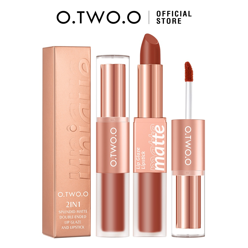 Jual [BPOM] O.TWO.O Lipstick Dual-Stick 2 In 1 Intense Color Liquid ...