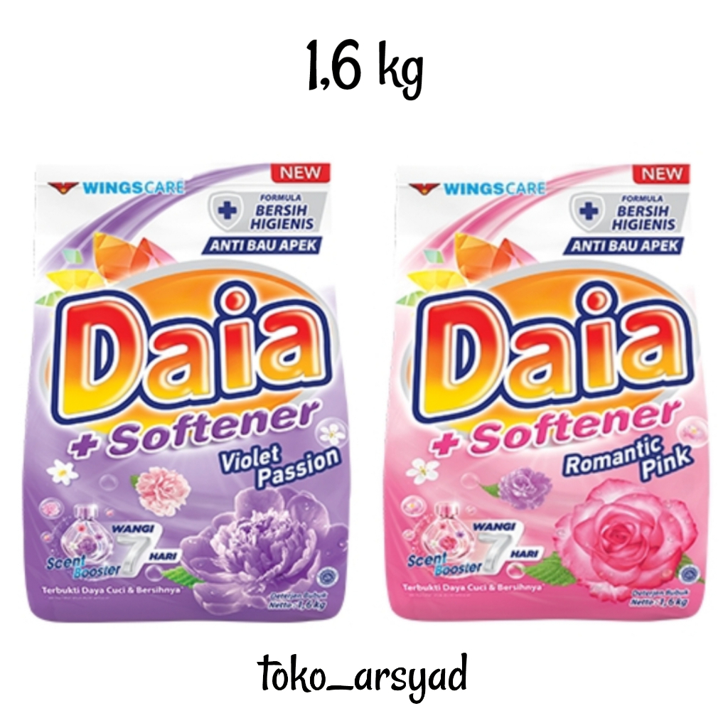 Jual Daia Deterjen Bubuk Powder Softener 1,6 kg | Shopee Indonesia