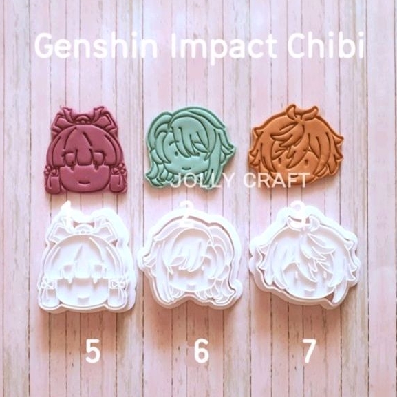 Jual Cookie cutter anime GENSHIN IMPACT CHIBI 5, 6, 7 | Shopee Indonesia