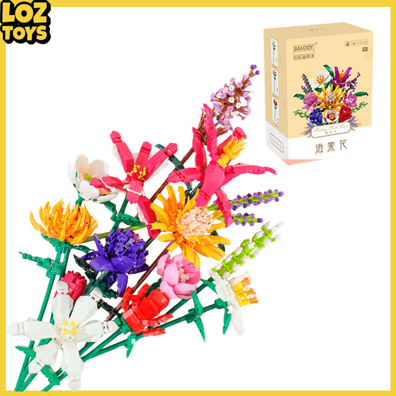 Jual LOZTOYS - BALODY Block Flowers Nano Blok Bangunan Bunga Bouquet ...