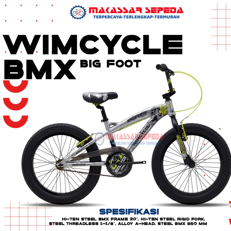 Jual SEPEDA BMX ANAK WIM CYCLE BIG FOOT 20 INCH | Shopee Indonesia