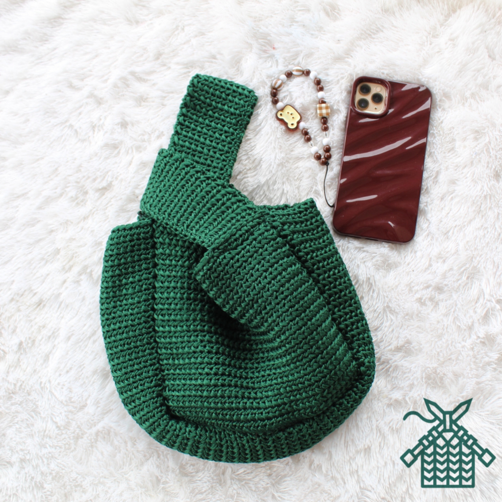 Jual tas hamper knot bag rajut / tas rajut unik ala jepang | Shopee ...