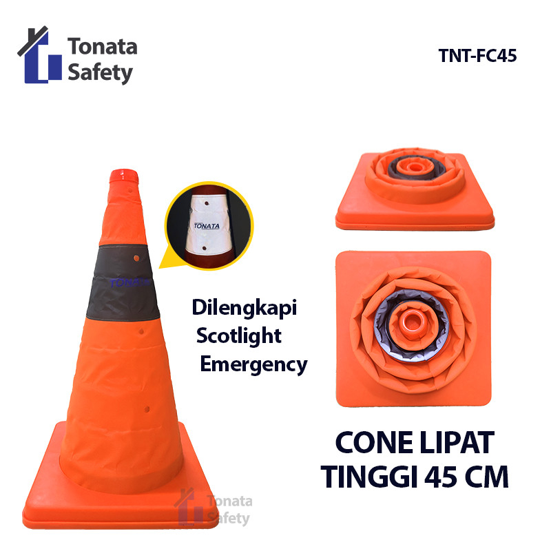 Jual Tonata Foldable Traffic Cone Emergency Kerucut Lalu Lintas Lipat 45cm | Shopee Indonesia