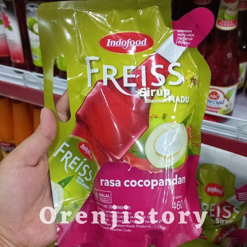 Jual sirup freiss Squash kemasan pouch 460ml sirup cocopandan dan jeruk ...